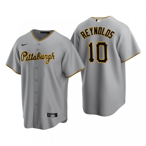 Men's Pittsburgh Pirates #10 Bryan Reynolds Nike Gray Road CoolBase ...