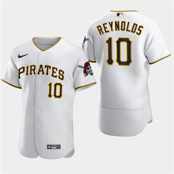 Mens Pittsburgh Pirates #10 Bryan Reynolds Nike White Home FlexBase ...