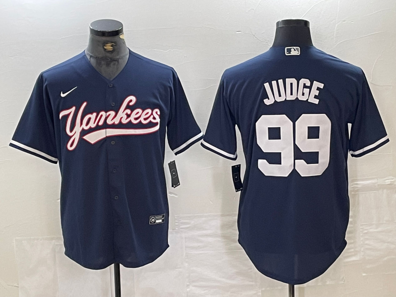 Men's New York Yankees #99 Aaron Judge Navy Cool Base Stitched Baseball ...