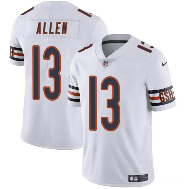 Men's Chicago Bears #13 Keenan Allen White Vapor Football Stitched ...