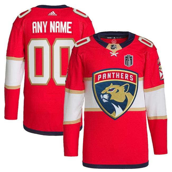 Men's Florida Panthers Custom Red 2024 Stanley Cup Final Patch Stitched Jersey on sale,for Cheap ...