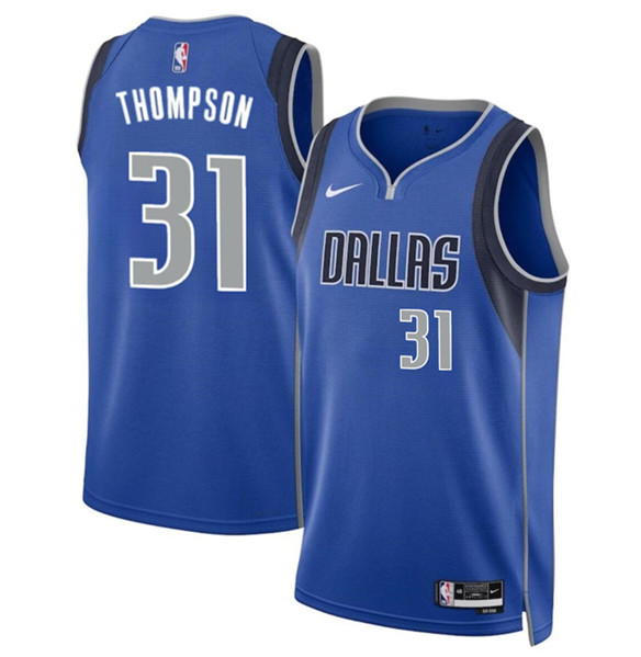 Men's Dallas Mavericks #31 Klay Thompson Blue 2024 Icon Edition ...