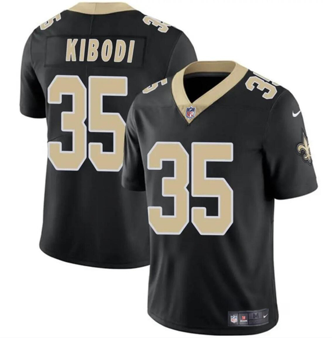 Men's New Orleans Saints #35 Jacob Kibodi Black Vapor Limited Stitched Football Jersey on sale ...