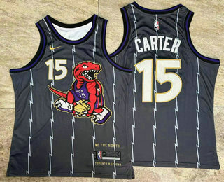 Men's Toronto Raptors #15 Vince Carter Black 2024 City Edition AU ...