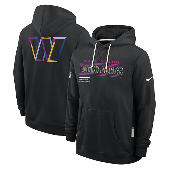 Men's Washington Commanders Black 2025 Crucial Catch Dri-FIT Hoodie on sale,for Cheap,wholesale ...