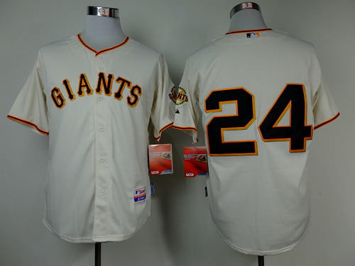 San Francisco Giants #24 Willie Mays Cream Cool Base Jersey on sale,for ...