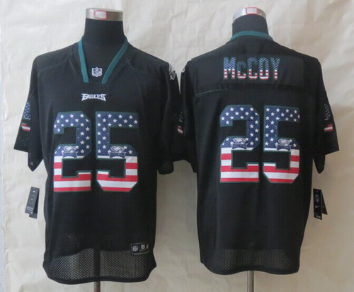 Nike Philadelphia Eagles #25 LeSean McCoy 2014 USA Flag Fashion Black ...