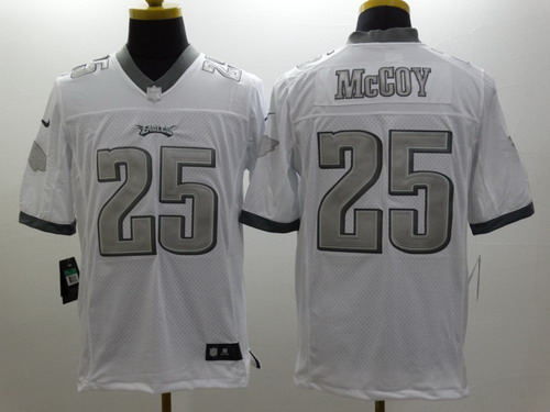 Nike Philadelphia Eagles #25 LeSean McCoy Platinum White Limited Jersey ...