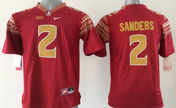 Florida State Seminoles #2 Deion Sanders 2014 White Limited Kids Jersey ...