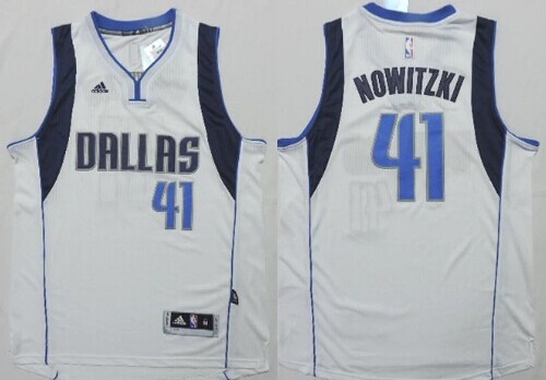 Dallas Mavericks #41 Dirk Nowitzki Revolution 30 Swingman 2014 New Navy ...