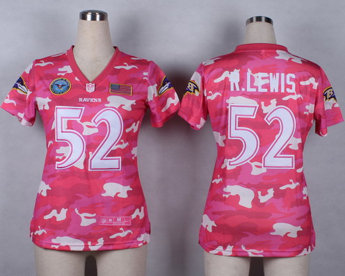 Nike Baltimore Ravens #52 Ray Lewis 2014 Salute to Service Pink Camo ...