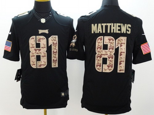 Nike Philadelphia Eagles #81 Jordan Matthews Salute to Service Black ...