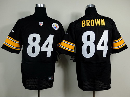 Nike Pittsburgh Steelers #84 Antonio Brown Yellow With Black Throwback ...