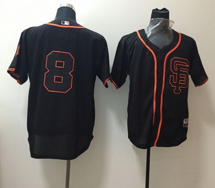 San Francisco Giants #8 Hunter Pence 2015 Black SF Edition Jersey on ...