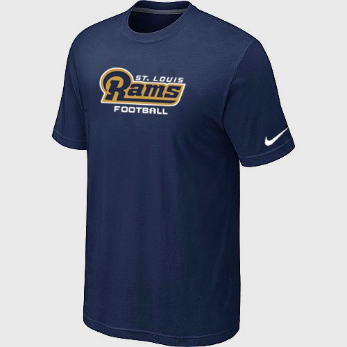 Nike St. Louis Rams Sideline Legend Authentic Font T-Shirt D.Blue on ...