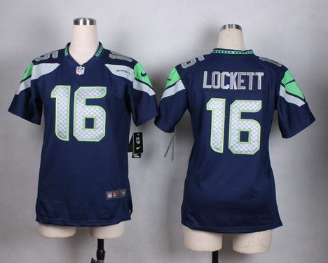 Women's Seattle Seahawks #16 Tyler Lockett Nike Navy Blue Game Jersey ...