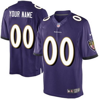 Men's Nike Baltimore Ravens Customized 2013 Purple Limited Jersey on ...